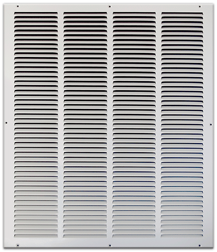 20x25 White Metal Vent - Stamped Steel Return Air Grille
