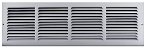 24x6 Stamped Steel Return Air Grille - White Metal Vent