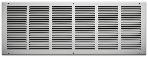 30x10 White Metal Vent - Stamped Steel Return Air Grille