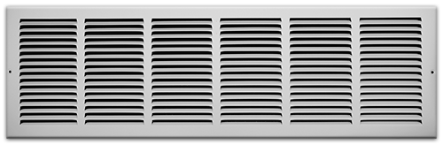 30x8 White Metal Vent - Stamped Steel Return Air Grille